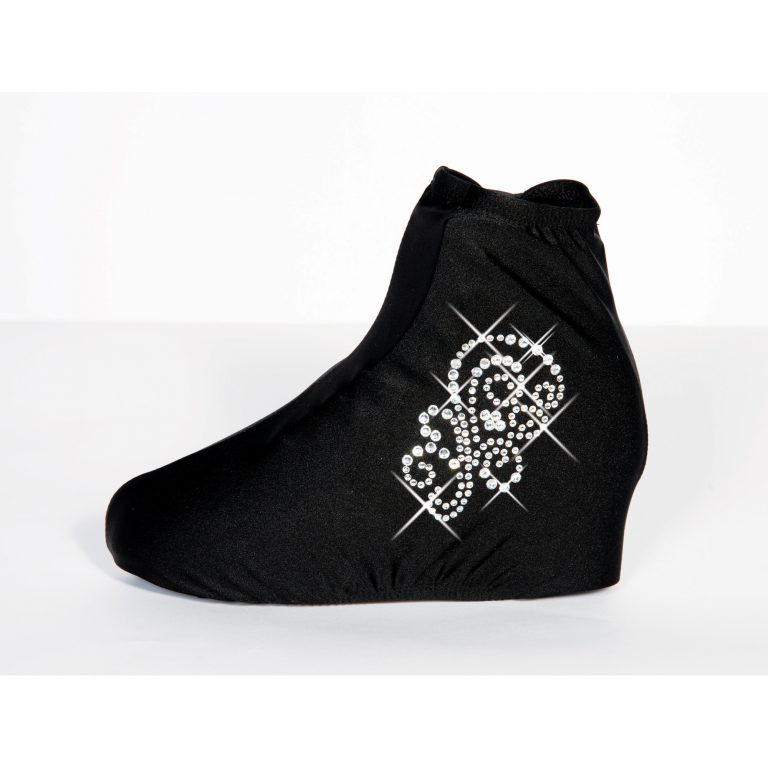 1226CS - Crystal Swoosh Black Lycra Boot Cover - Jerry's Skating World ...